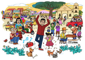 Pinoy Fiesta Illustration by Mel Casipit - MEL CASIPIT, Artist